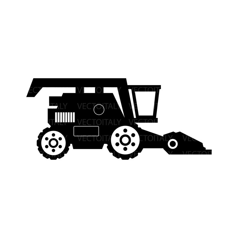 Combine Harvester Svg, Corn Harvest Clipart, Heavy Equipment Stencil ...