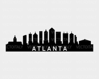 Atlanta Skyline Vector | Etsy