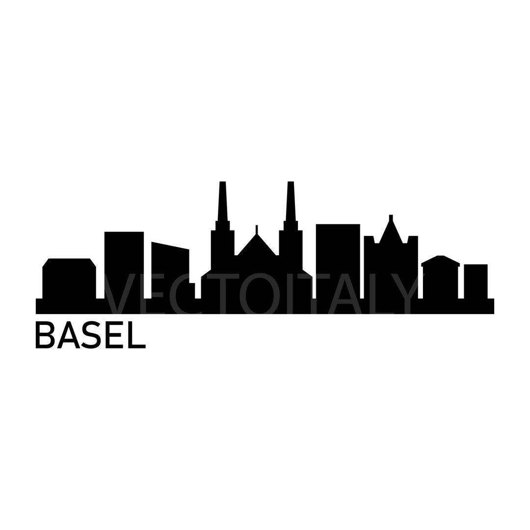 Skyline Basel Illustrated in Vector and Available in SVG, PDF, Eps, Png ...