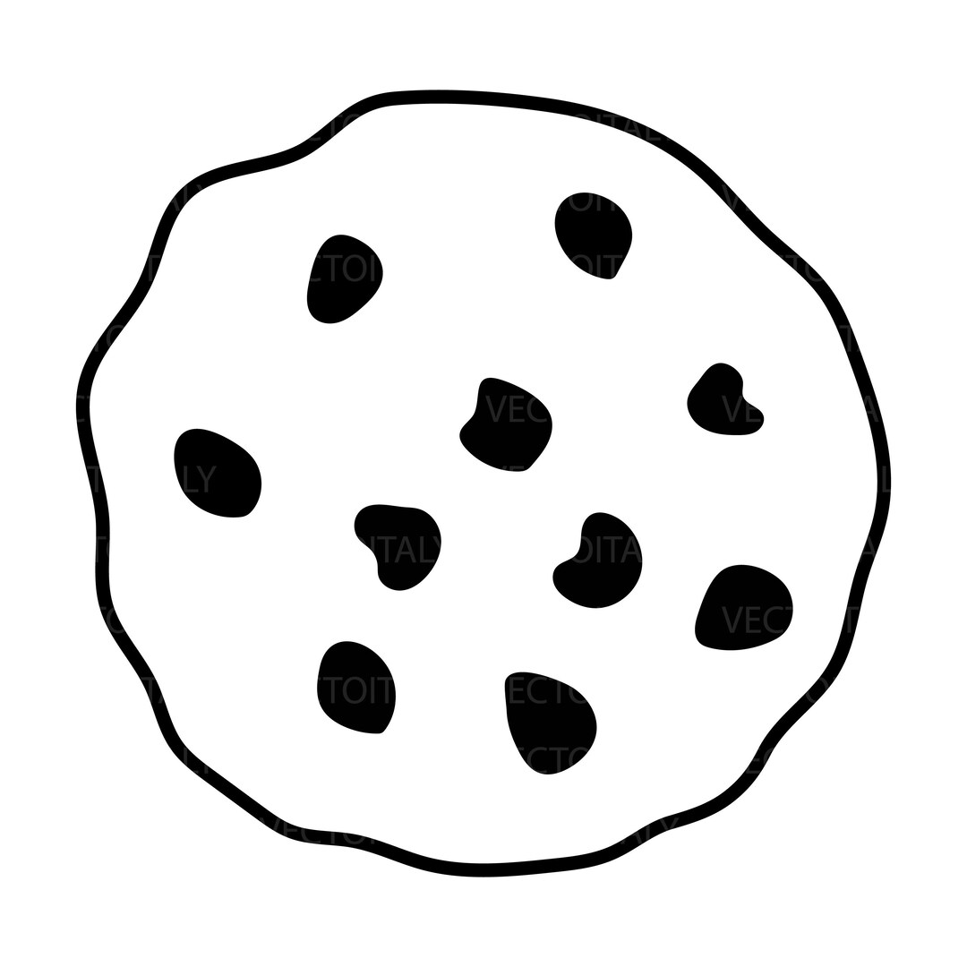 Cookie Outline SVG Files for Cricut , Digital Download, SVG Designs for ...