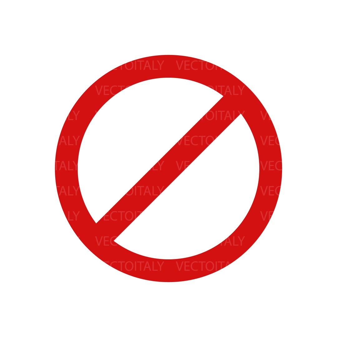 Prohibition Sign Svg, Red Frame,symbol. Vector Cut File for Cricut ...