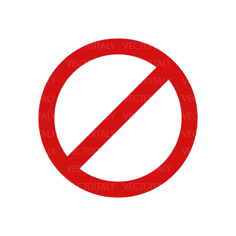 Prohibition Sign Svg, Red Frame,symbol. Vector Cut File for Cricut ...