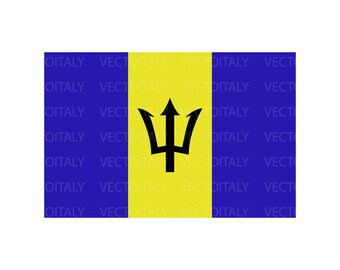 Barbados Flag SVG Cut File PNG DXF Cricut Vector Clipart Design Instant ...