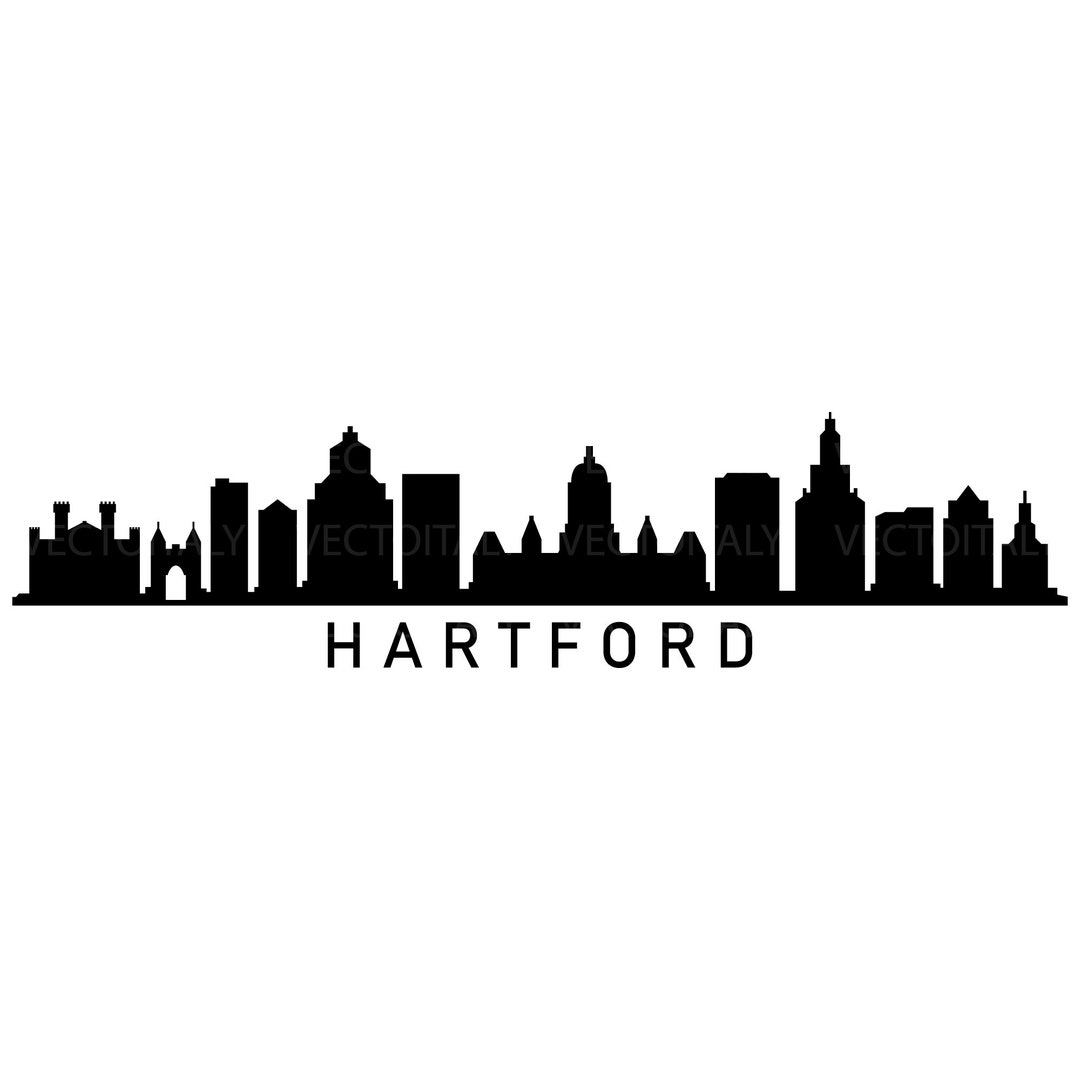 SVG SKYLINE HARTFORD Connecticut, Hartford Cut File Skyline City ...