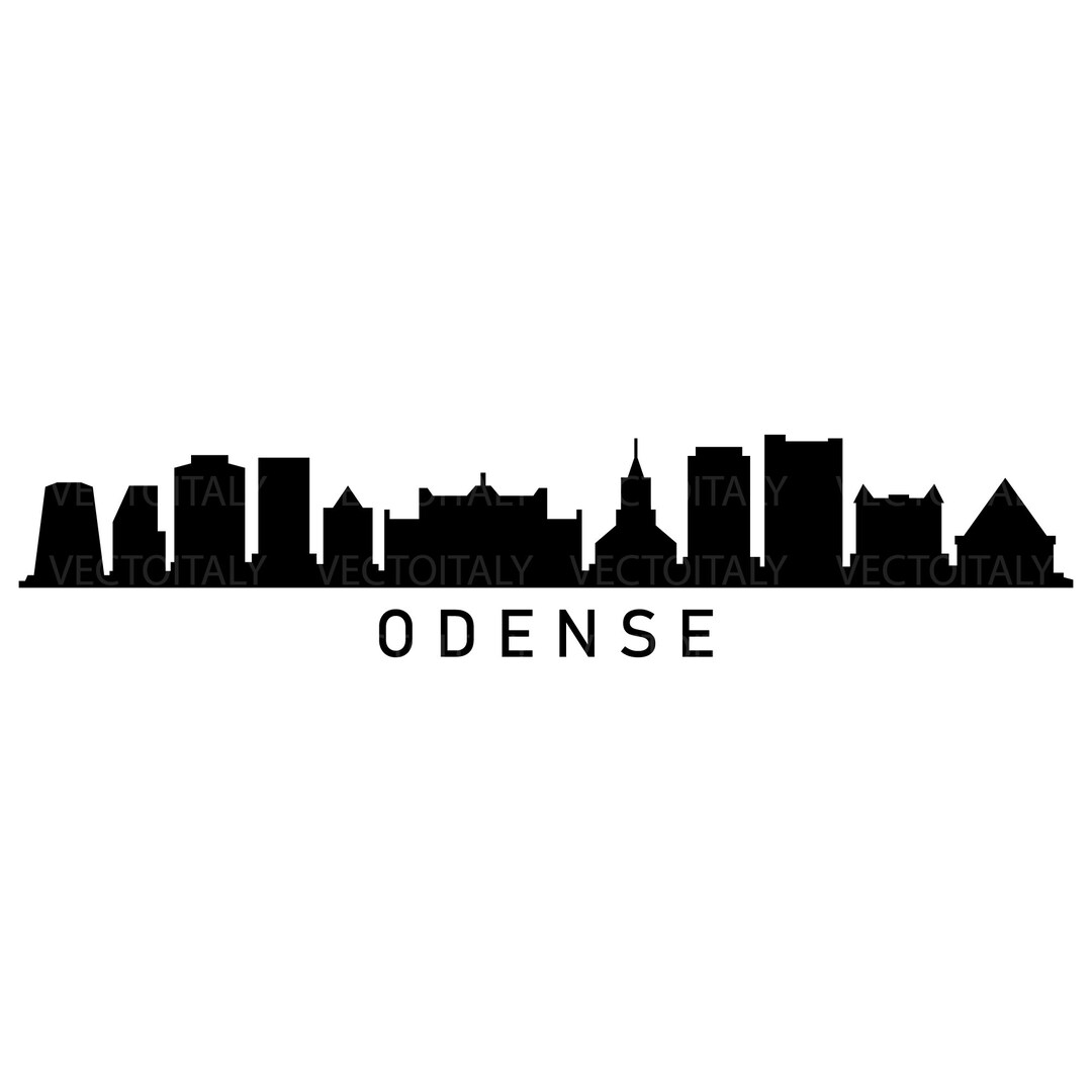 Odense Skyline Illustrated in Vector and Available in SVG, PDF, Eps, Png, JPEG and Ai Format and ...