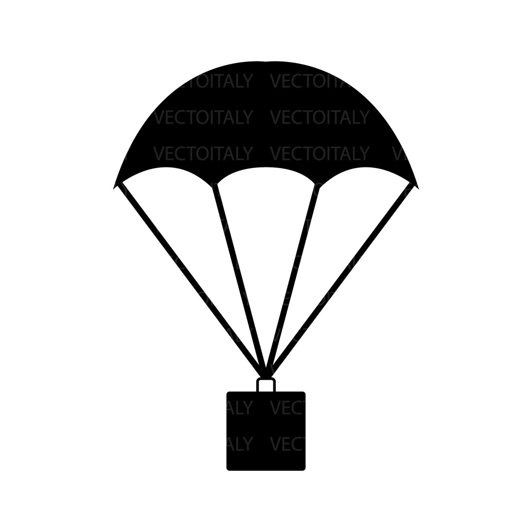 Parachute With Cargo Icon Svg, Png, Jpg, Eps, Pdf, Clipart, Vector - Etsy