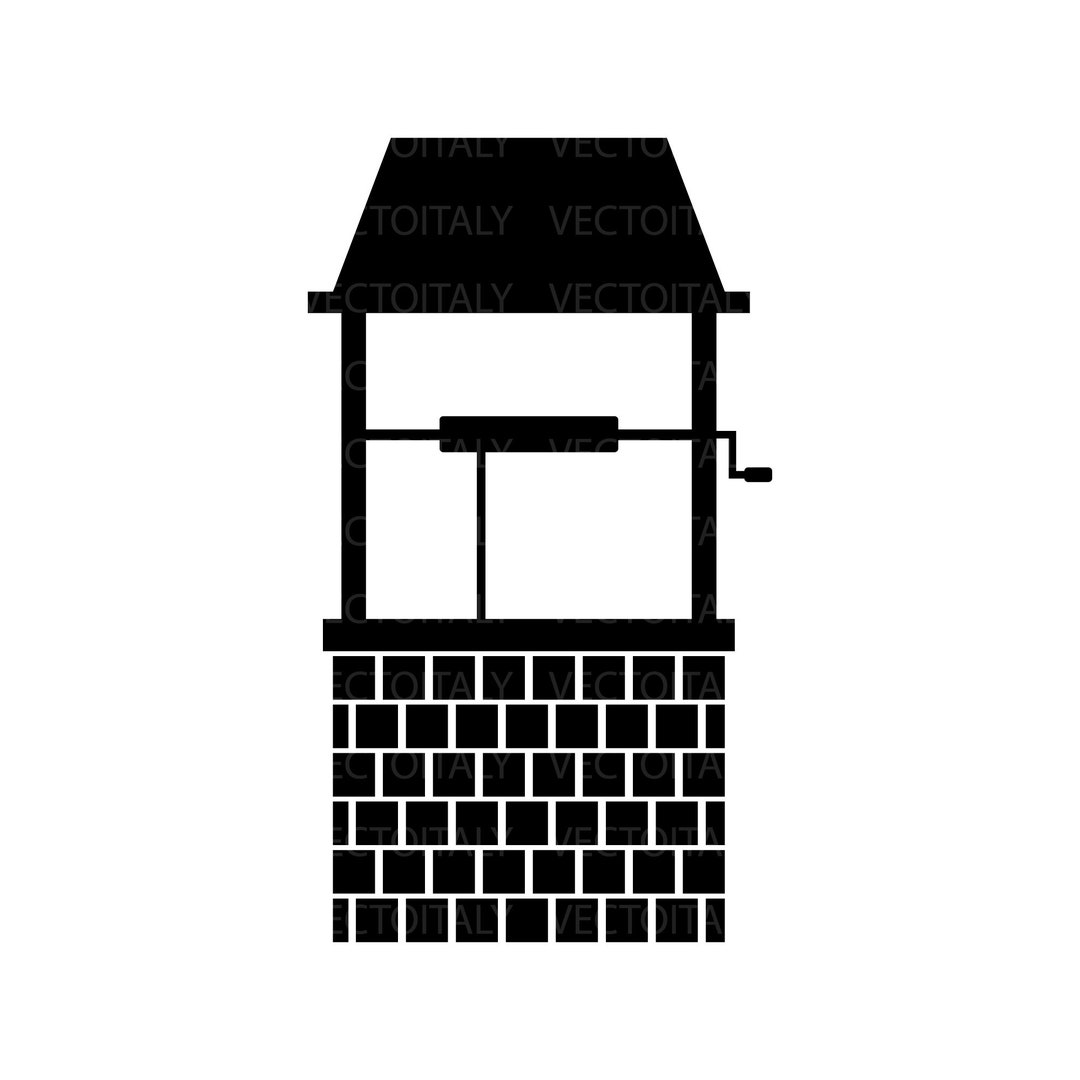 Well SVG, Well Icon SVG, Water Well Svg, Cut File, for Silhouette ...
