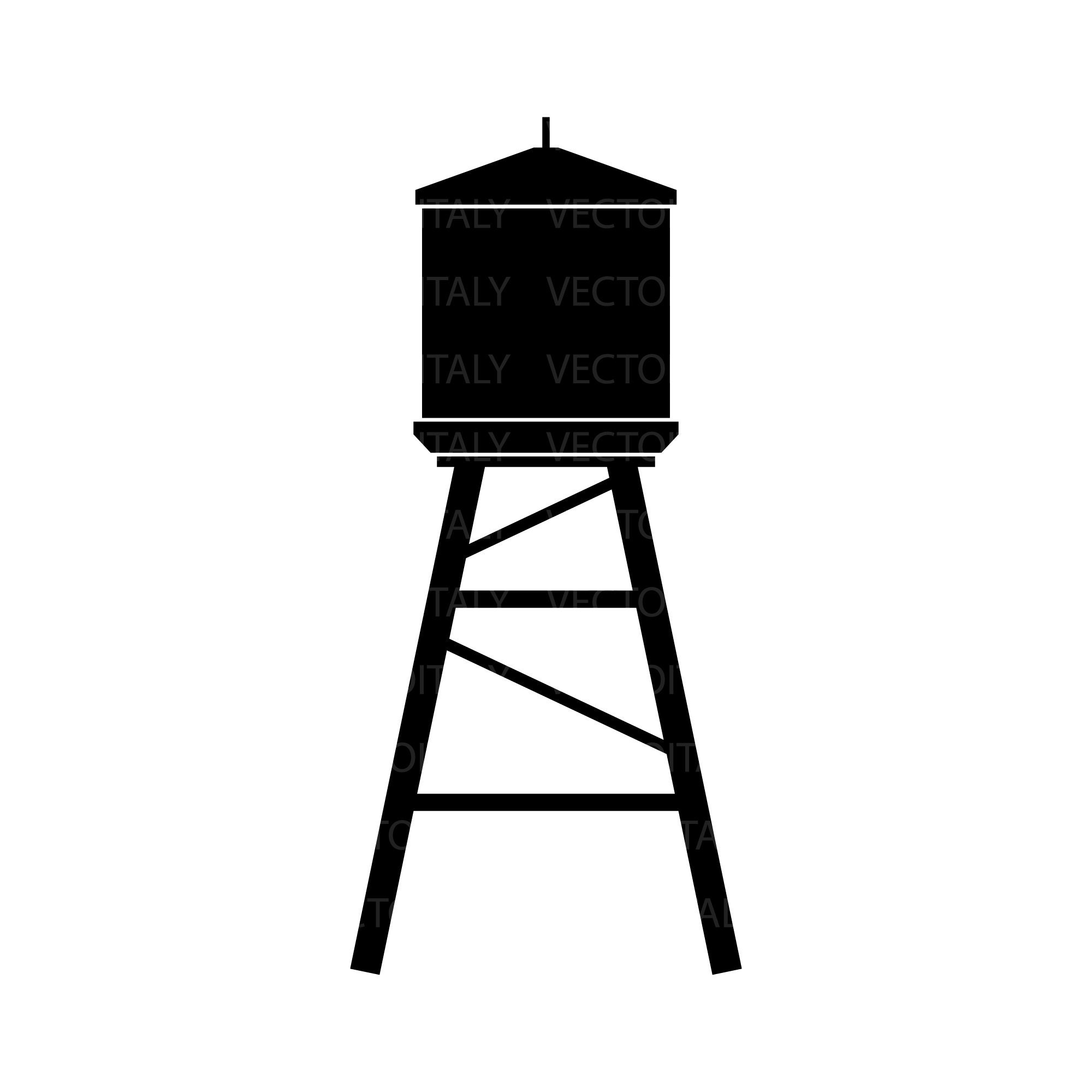 Water Tower Svg, Water Tower Jpeg, City Water Tower Svg, Water Tower ...