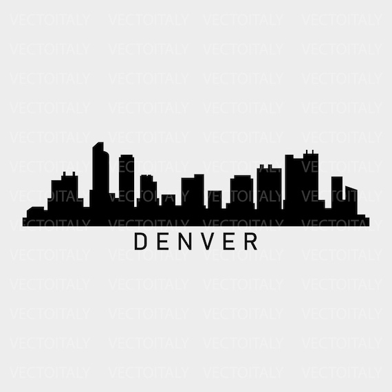 Skyline Denver Illustrated in Vector and Available in SVG - Etsy