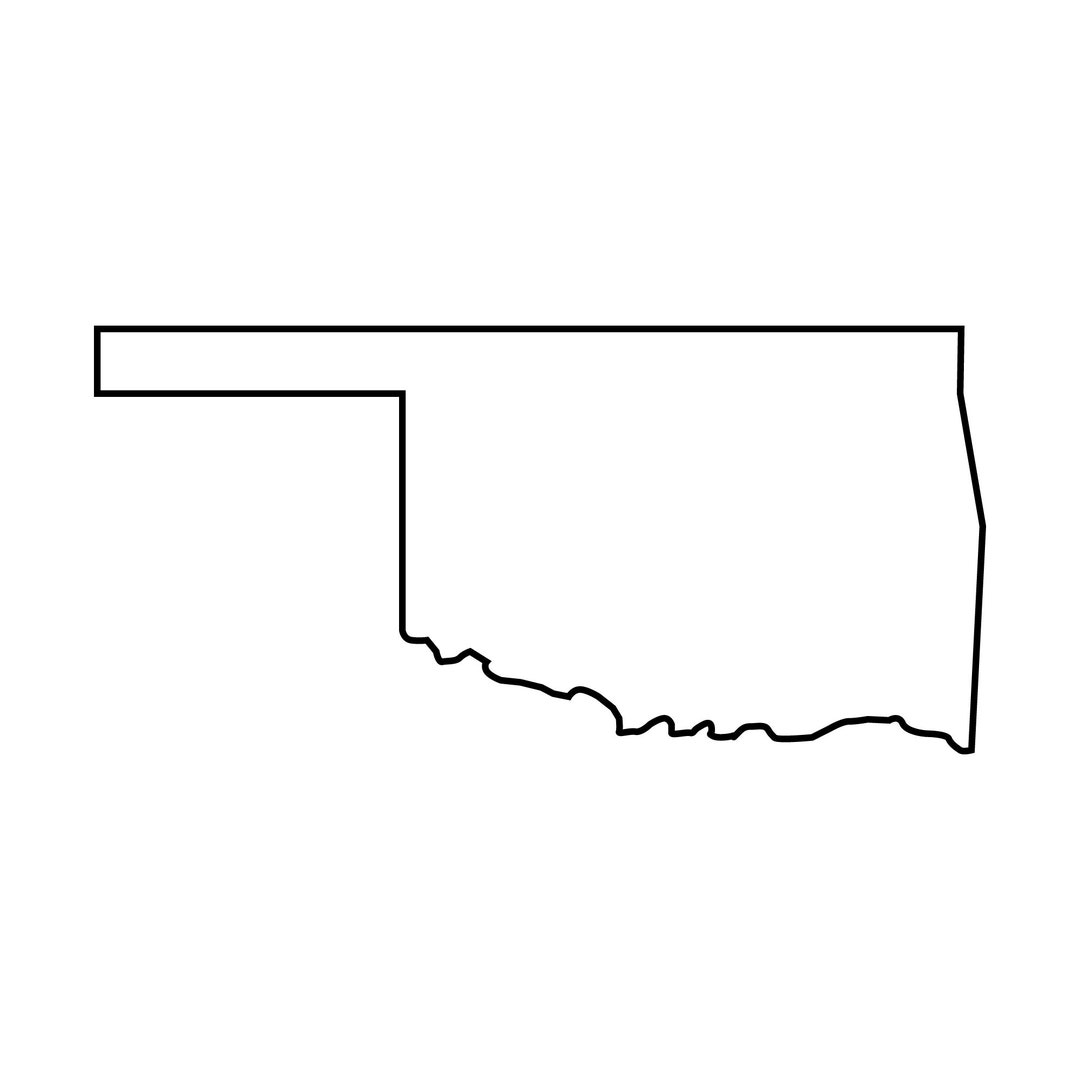 Oklahoma Outline SVG Files, Oklahoma Cut Files, United States of ...