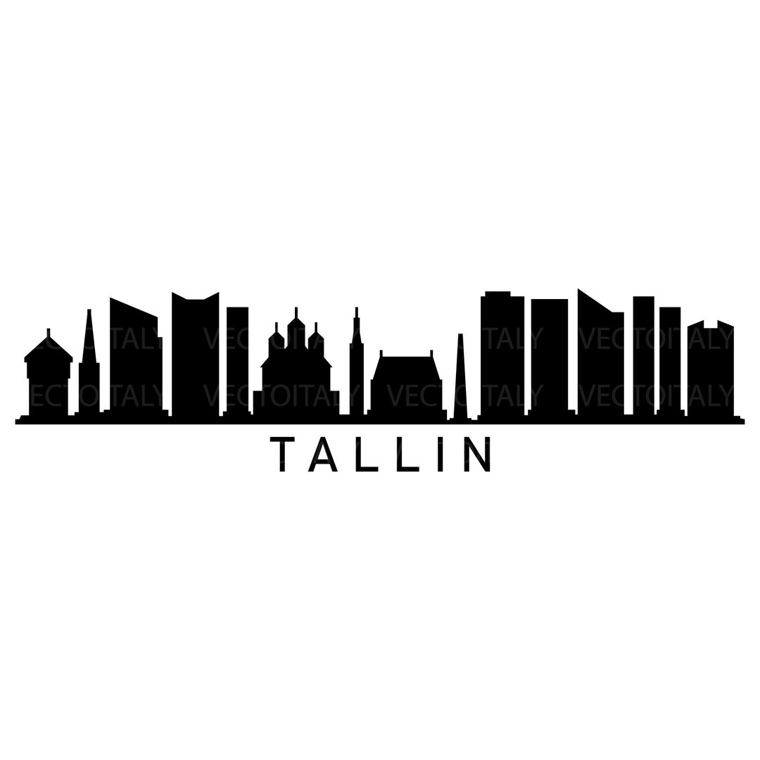 Tallinn Skyline Illustration in Vector and Available in SVG, PDF, Eps ...