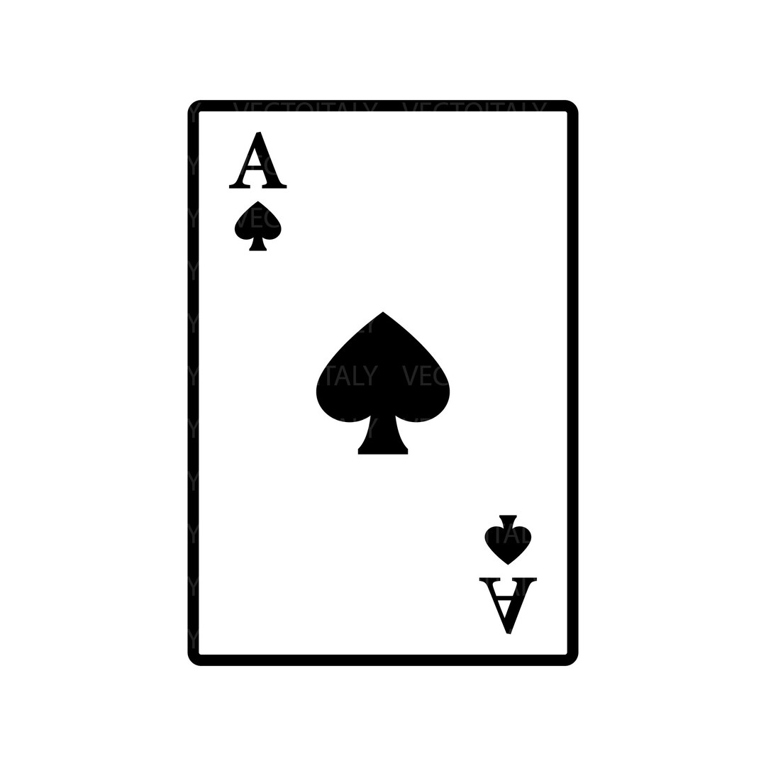 Ace of Spades SVG, Ace of Spades Clipart, Ace of Spades Cut File, Ace ...