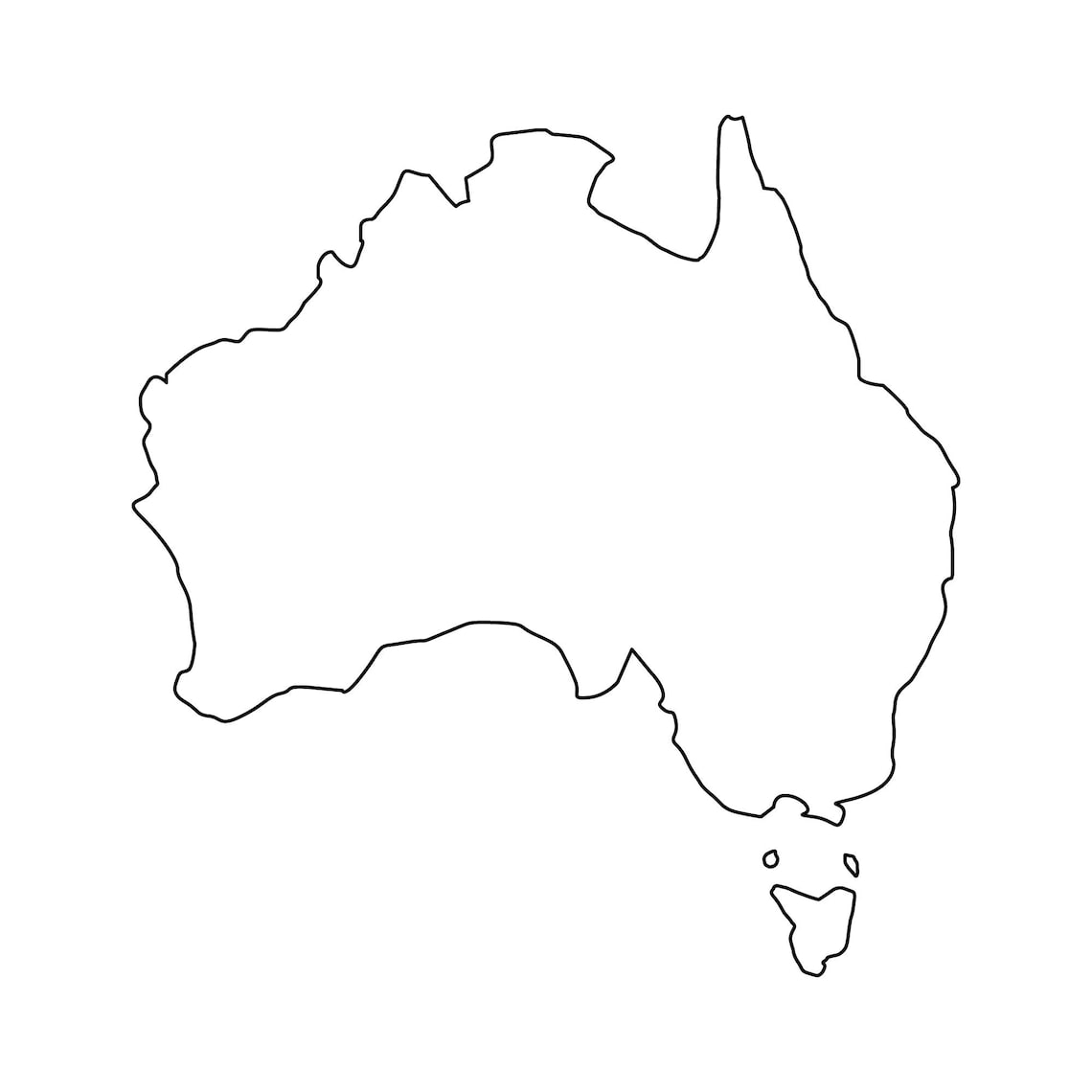 Australia Outline SVG Files, Australian Map Outline Cut Files ...