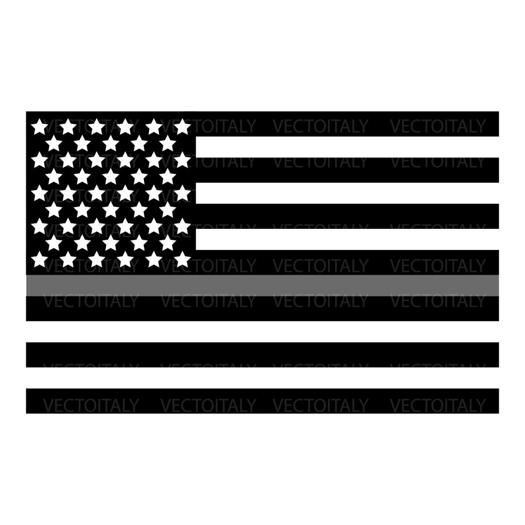 Corrections Gray Line US Flag | United States of America Flag ...