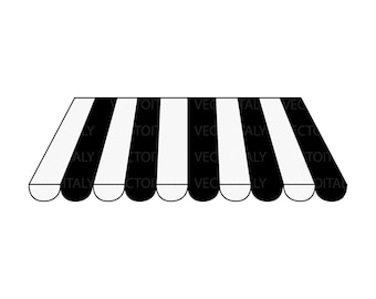 Striped Awnings 2 SVG, Store Svg, Shop Svg, Awnings Clipart, Awnings ...
