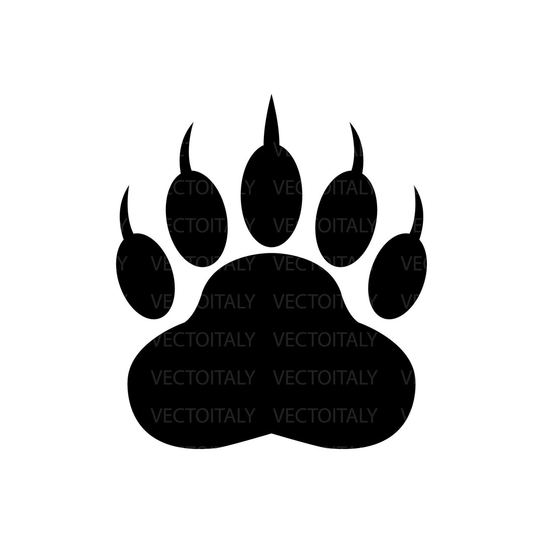 Bear Paw Print SVG, School SVG, Digital Download,cricut, Silhouette ...
