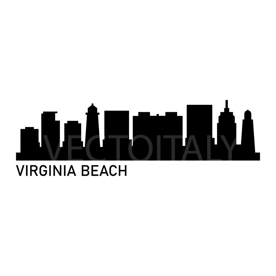 Skyline Virginia Beach Illustrated in Vector and Available in SVG, PDF ...