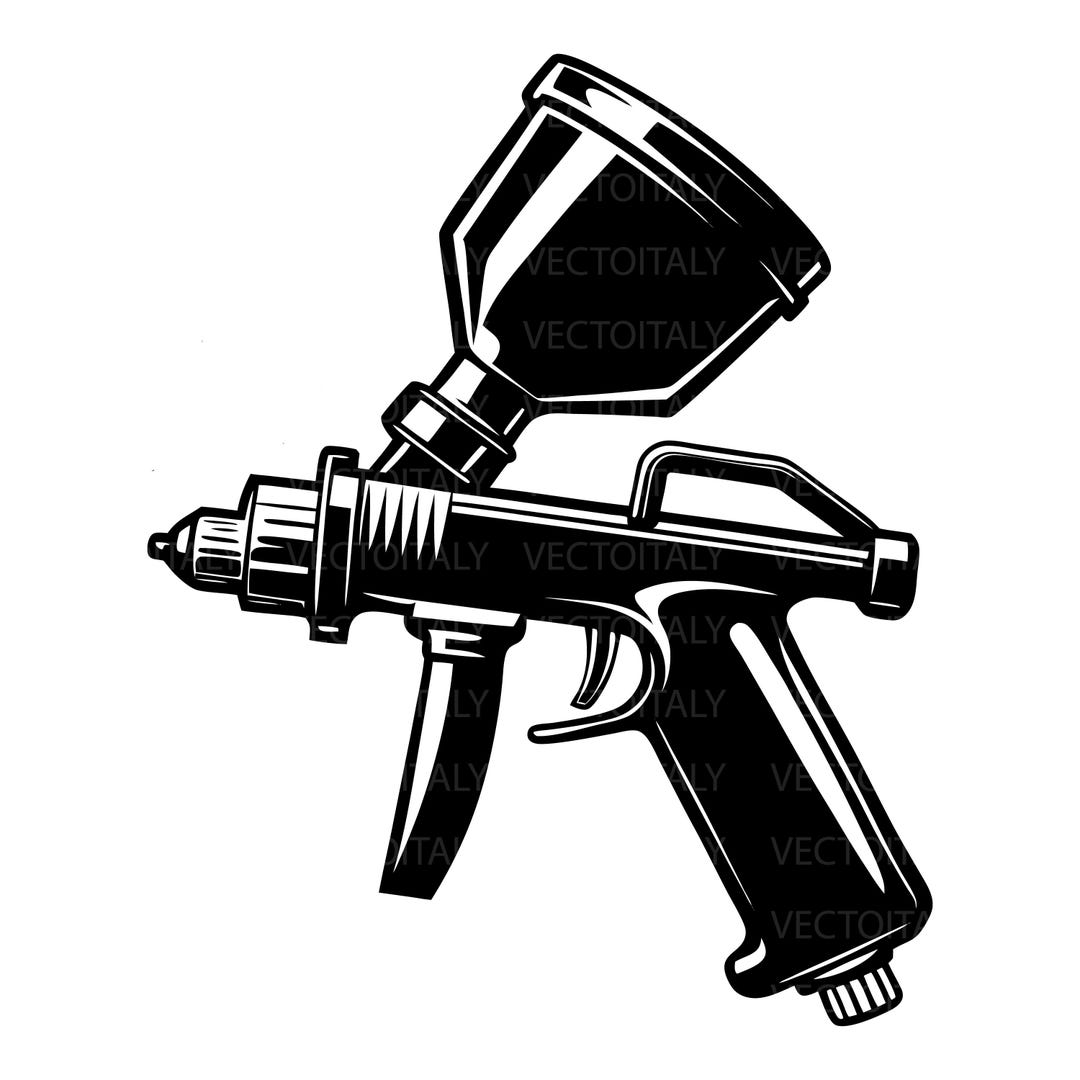 Paint Spray Gun SVG, Paint SVG, Painting SVG, Paint Spray Gun Clipart ...