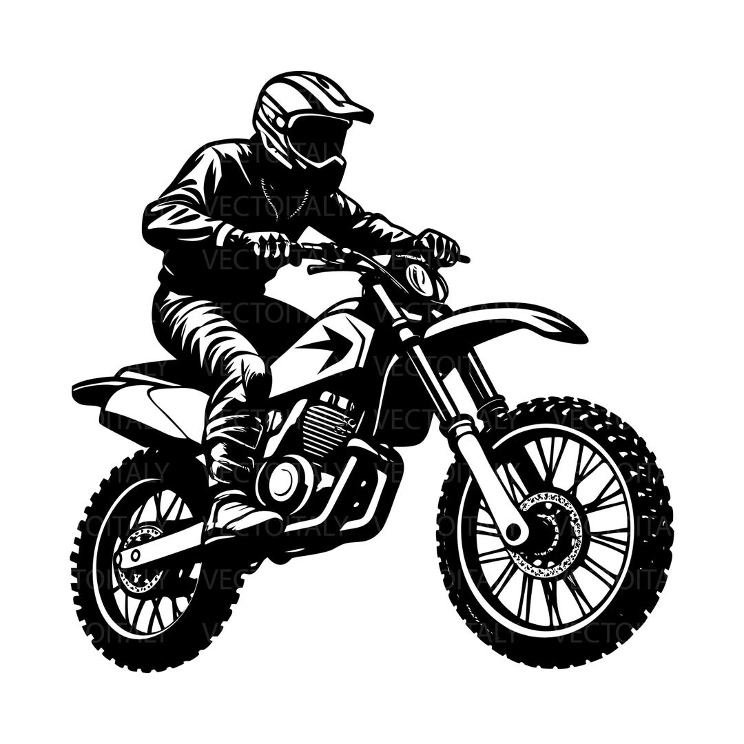 Motocross Rider Svg. Vector Cut File for Cricut, Silhouette, Pdf Png ...