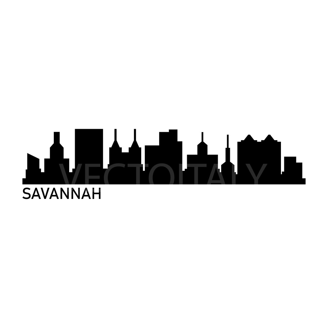 Skyline Savannah Illustrated in Vector and Available in SVG, PDF, Eps ...