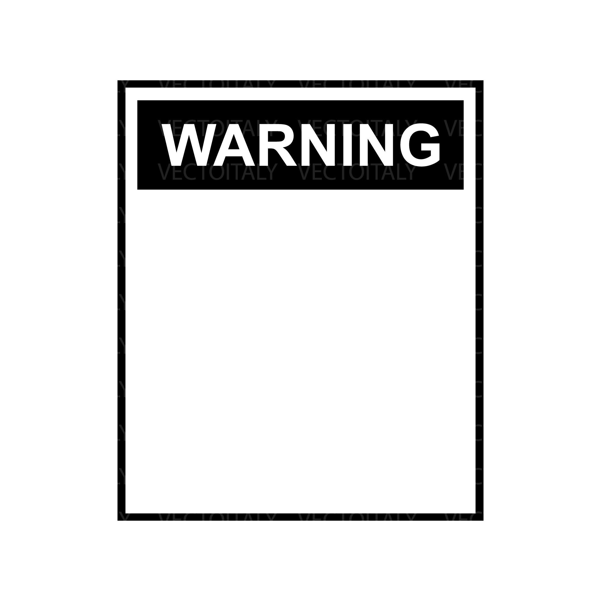 Blank Warning Sign SVG Files, Keep Out Svg, Stay Out, Caution ...