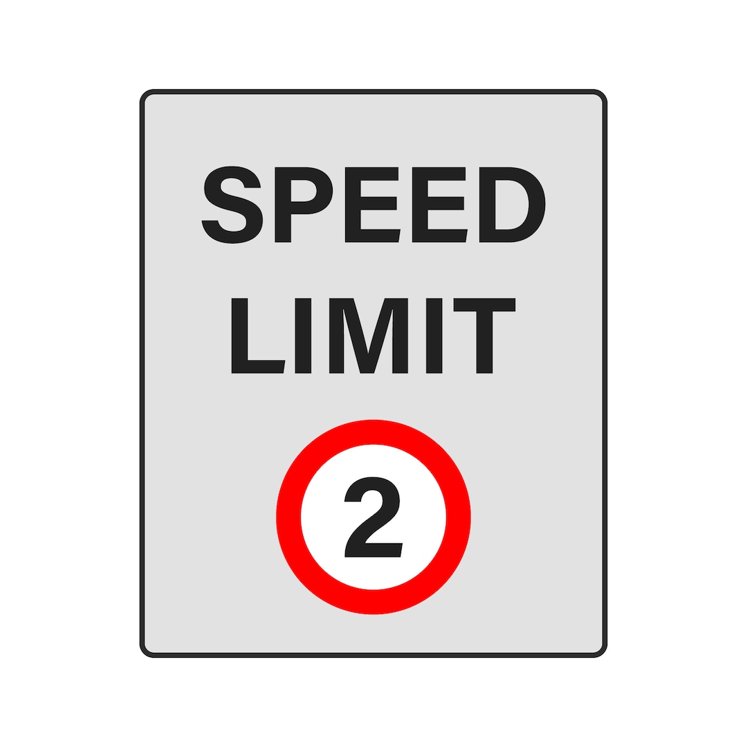 Speed Limit 2 Sign Logo Symbol Svg Png Pdf Eps Pdf Layered by Color Cut ...
