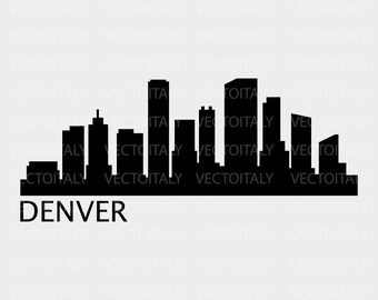 Denver Skyline Vector - Etsy