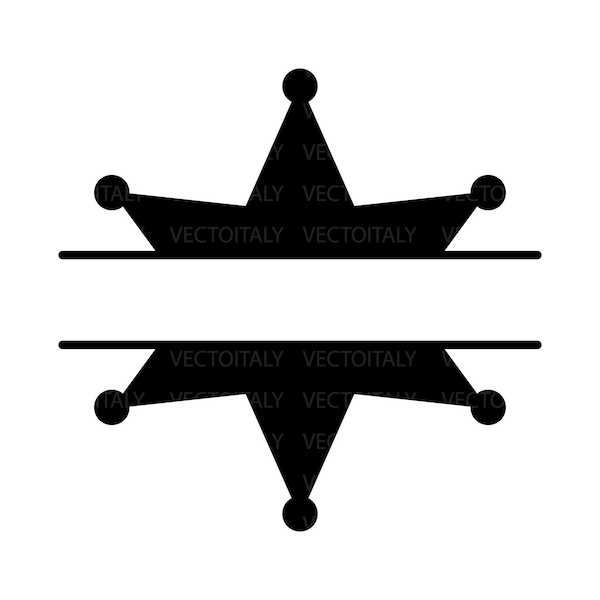 Star Split Monogram - Etsy