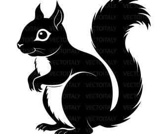 Écureuil SVG - Tamia rongeur arbre écureuil arbre Silhouette Clip Art ...