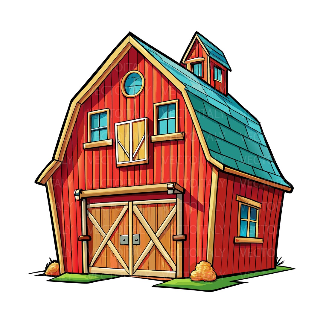 Old Red Barn Svg Cut File and Clip Art. Commercial License is Included ...