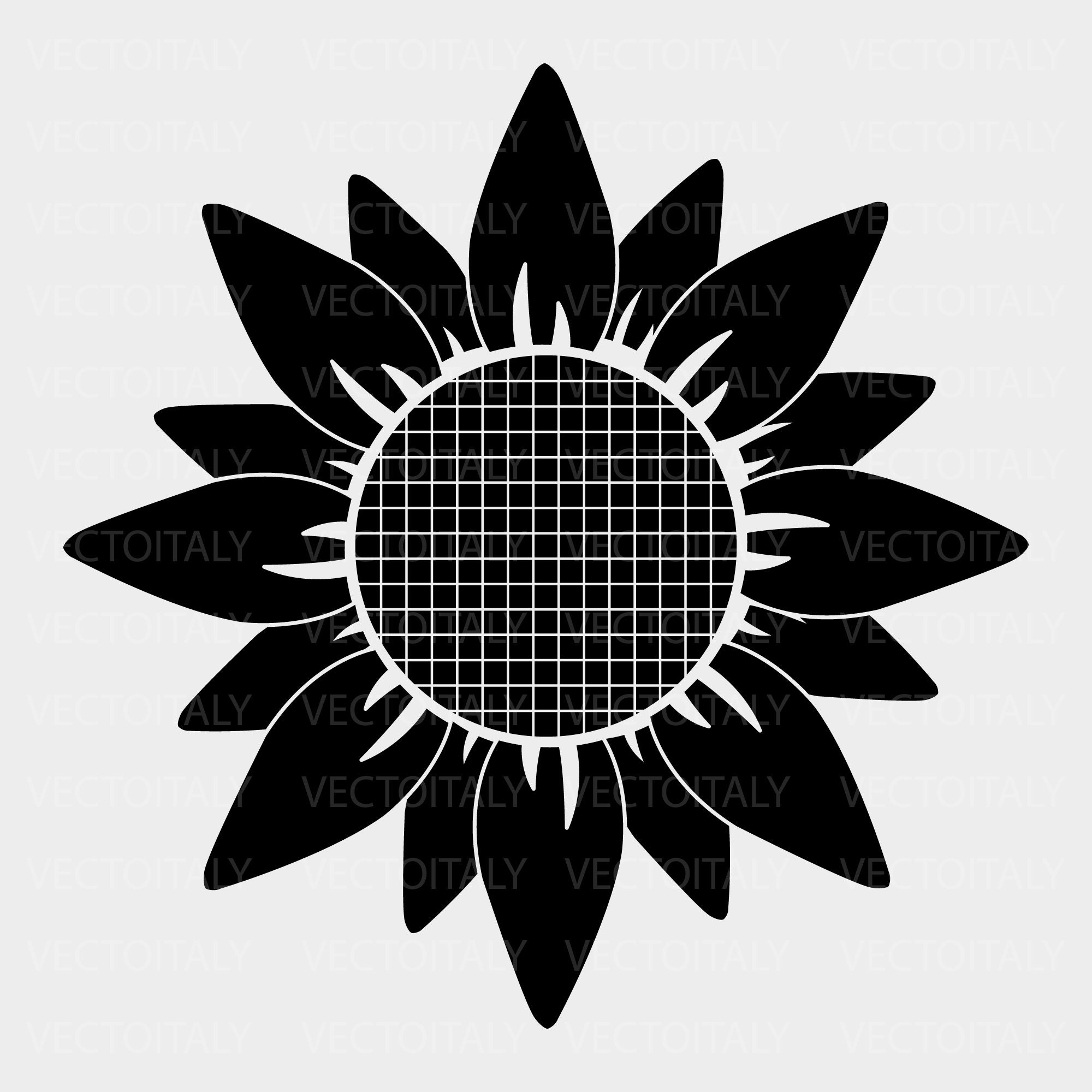 Sunflower Illustrated in Vector and Available in SVG, Eps, JPG, Png and ...