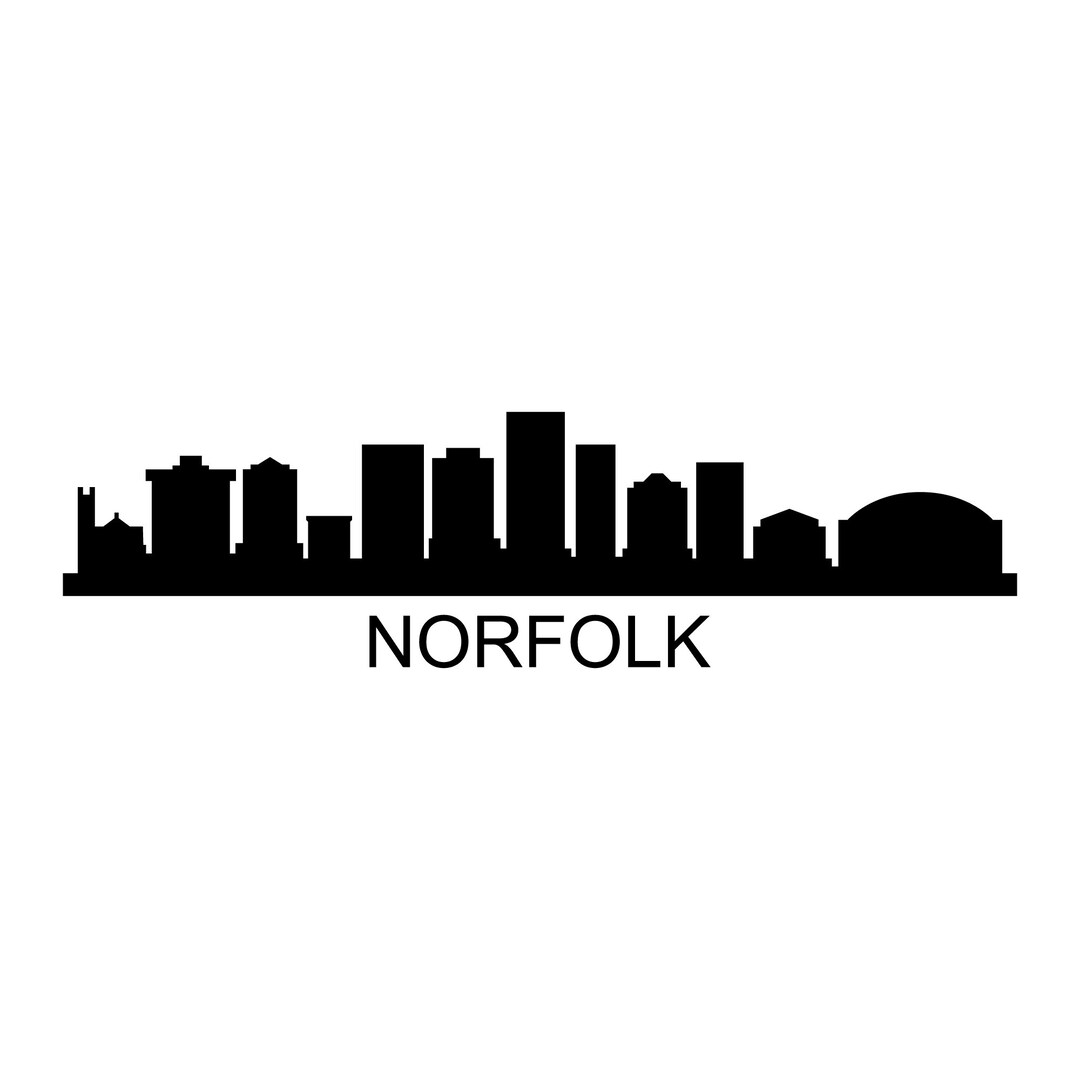 Skyline Norfolk Illustrated in Vector and Available in SVG, PDF, Eps ...
