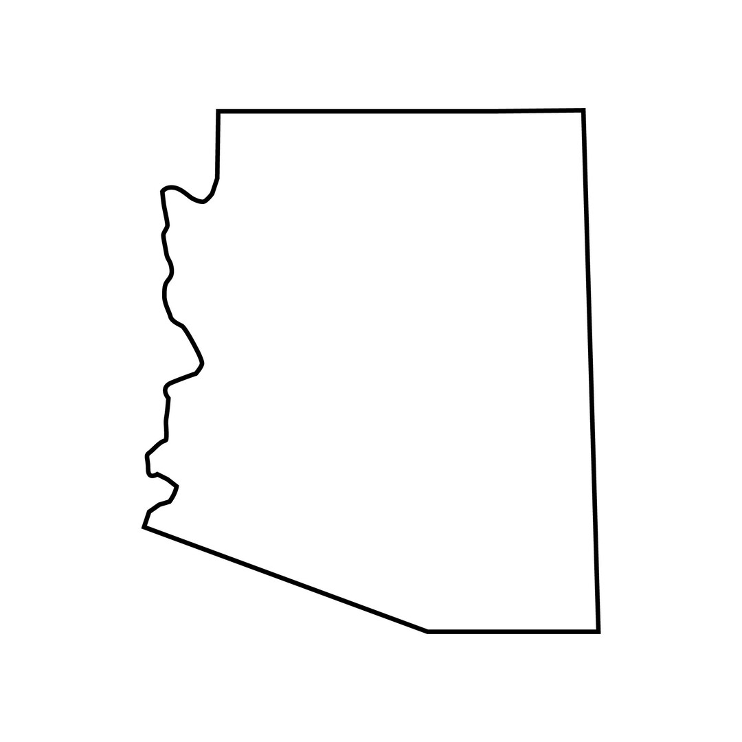 Arizona Outline SVG Files Arizona Cut Files United States of America ...