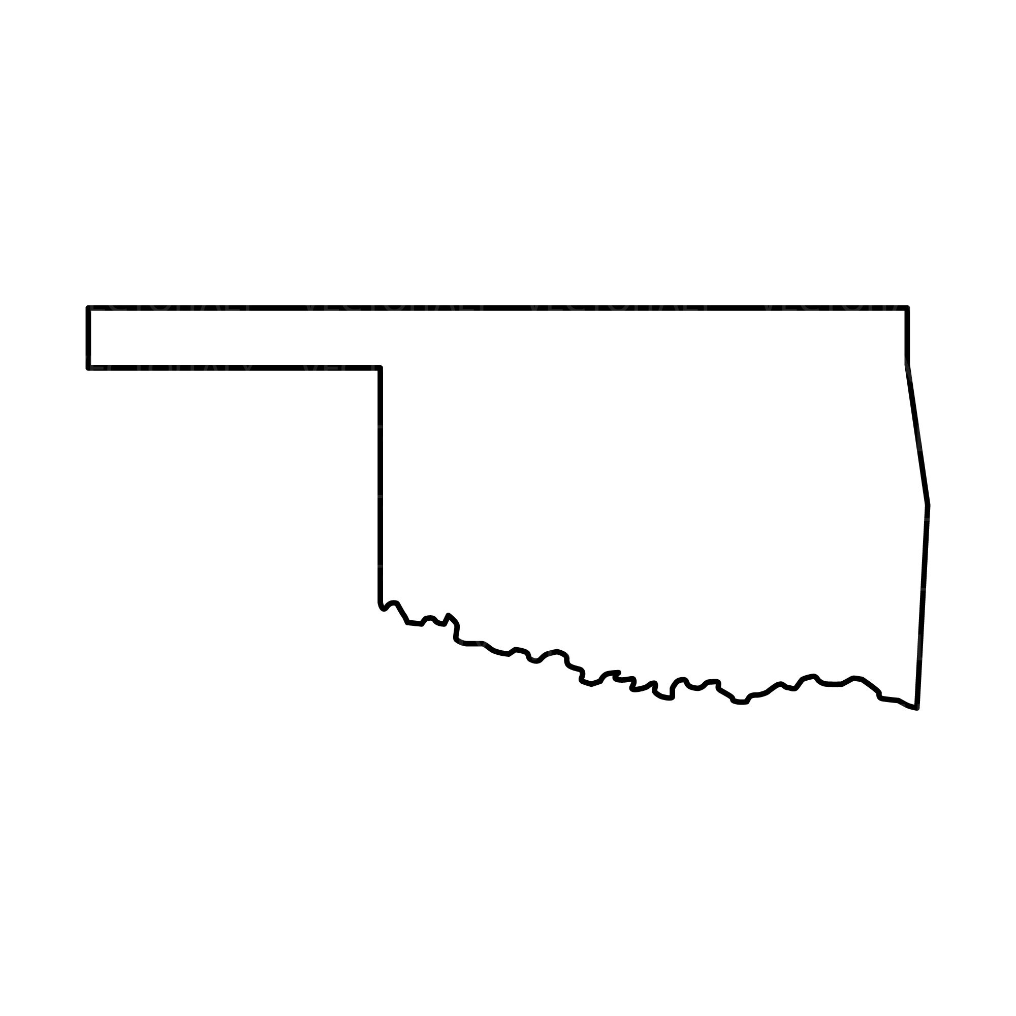 Oklahoma Outline SVG Files, Oklahoma Cut Files, United States of ...