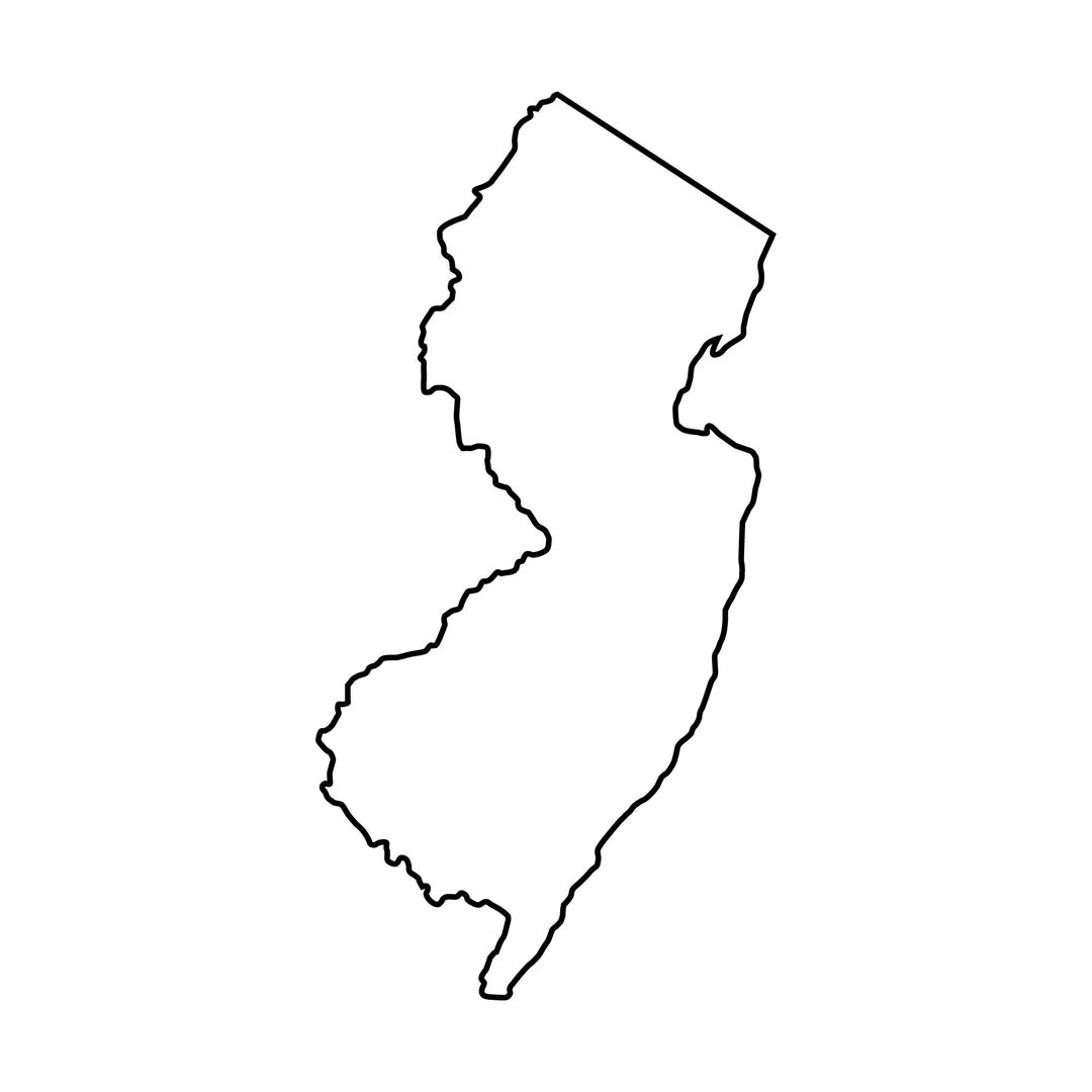 New Jersey Outline SVG Files, New Jersey Cut Files, United States of ...