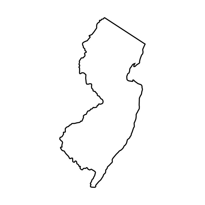 New Jersey Outline SVG Files, New Jersey Cut Files, United States of ...