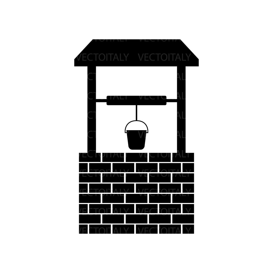 Pozo SVG, Pozo Icono SVG, Pozo de agua svg, Archivo cortado, para ...