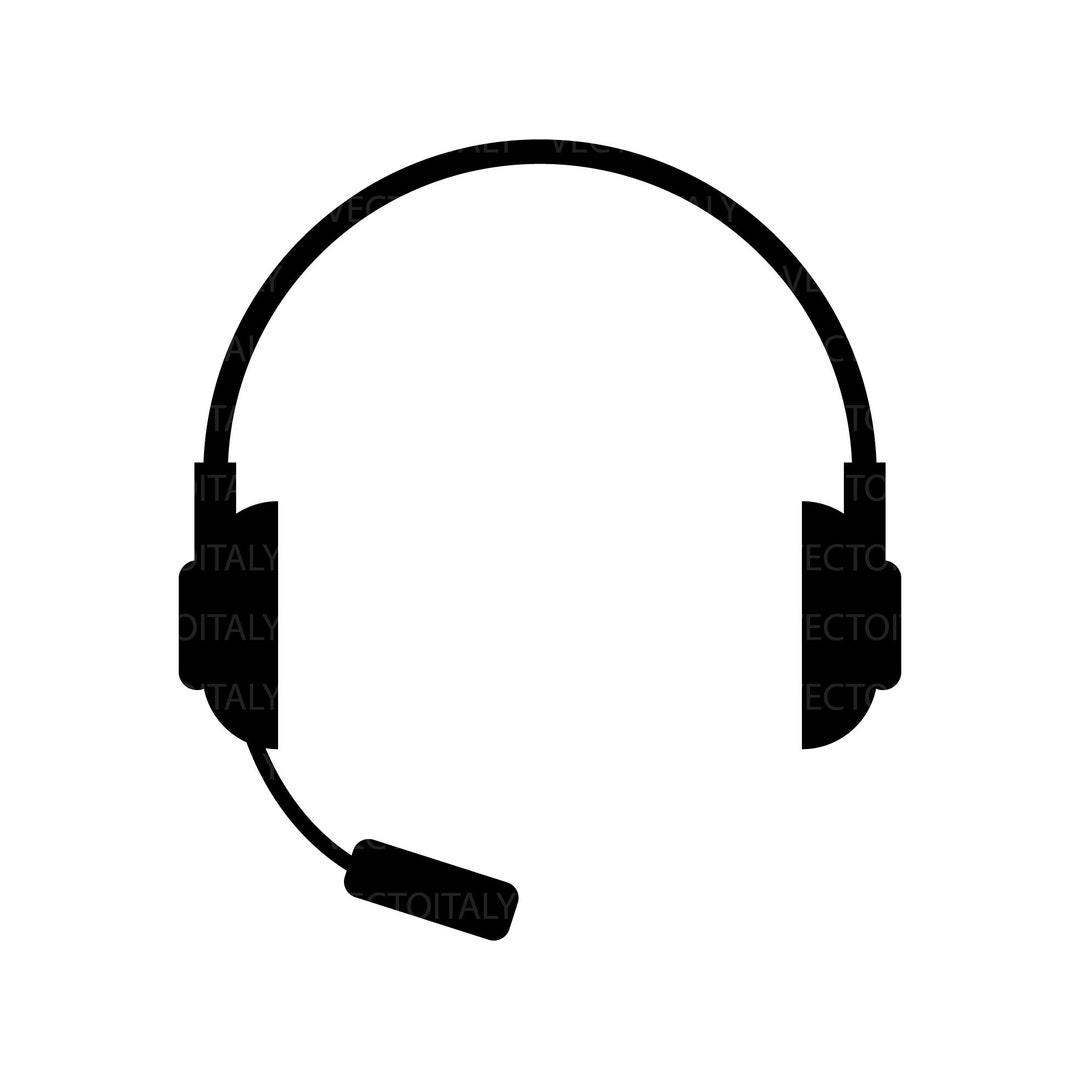 Headset With Microphone SVG PNG EPS - Headset With Mic, Video Call ...