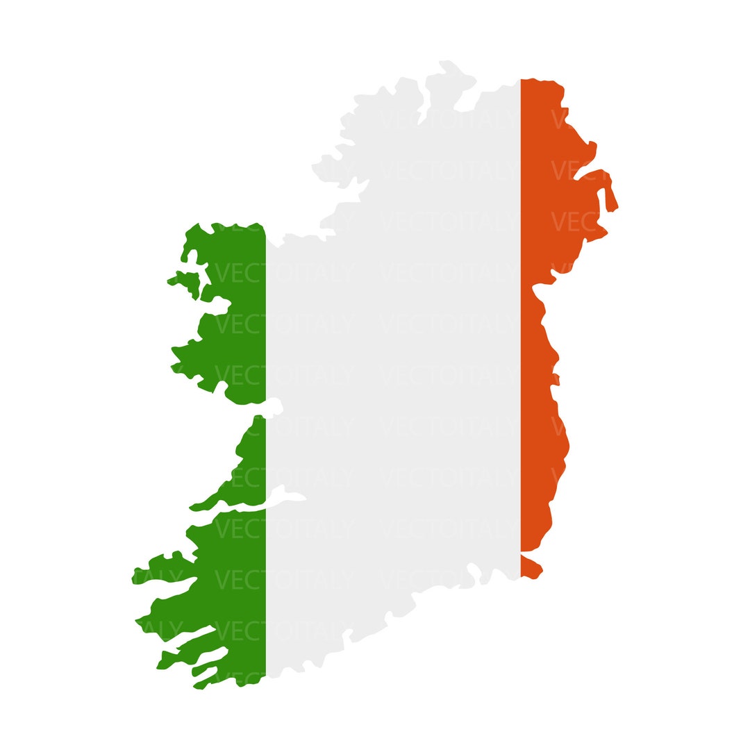 Ireland Flag Map SVG, Irish SVG Cricut Cut File, Country Nation ...