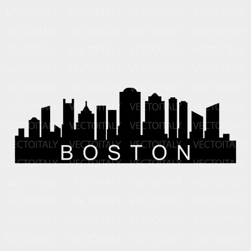 BOSTON Skyline Outline Silhouette Svg Eps Jpg Png - Etsy