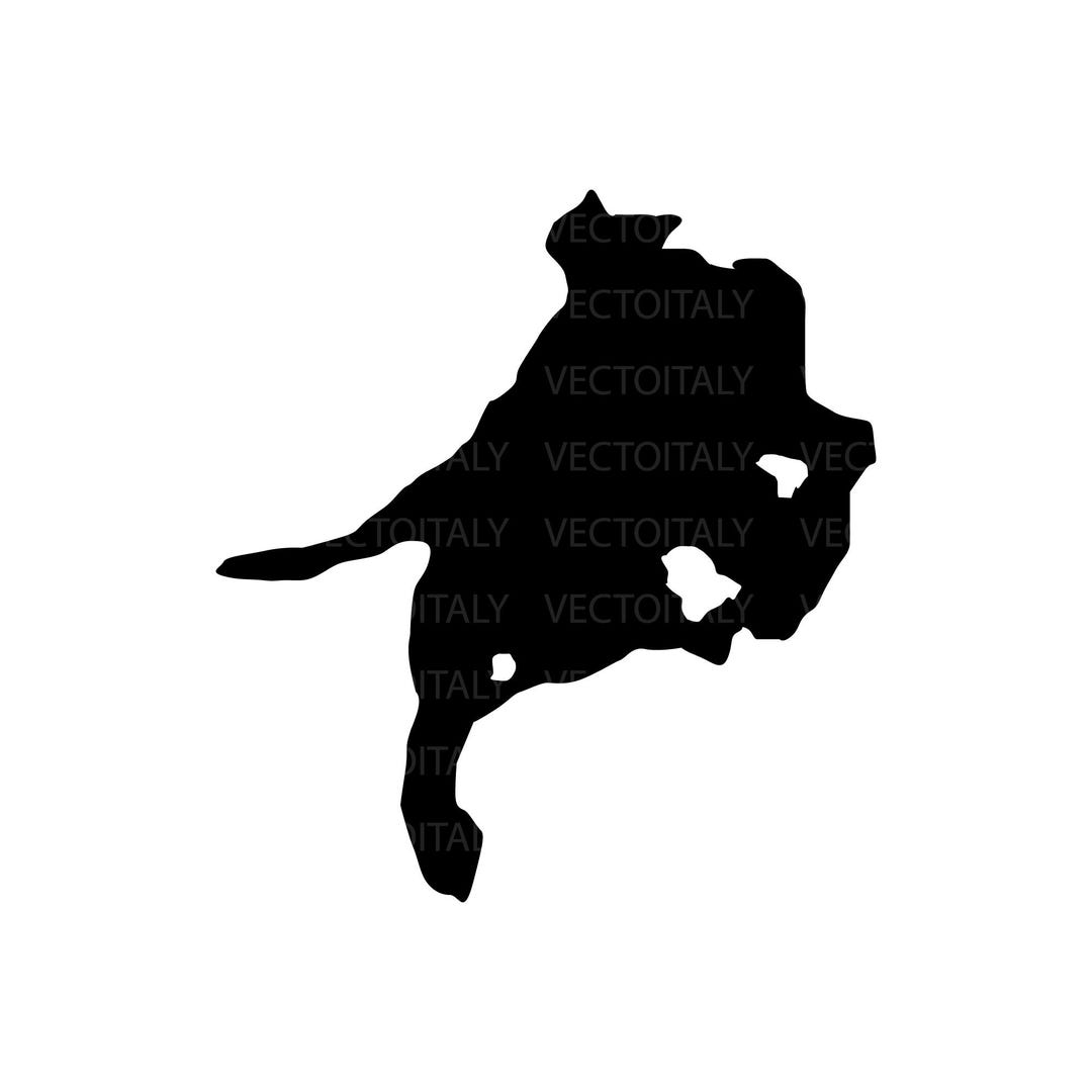 Lake Simcoe, Ontario, Canada Map Shape SVG Cut File PNG PDF Cricut ...