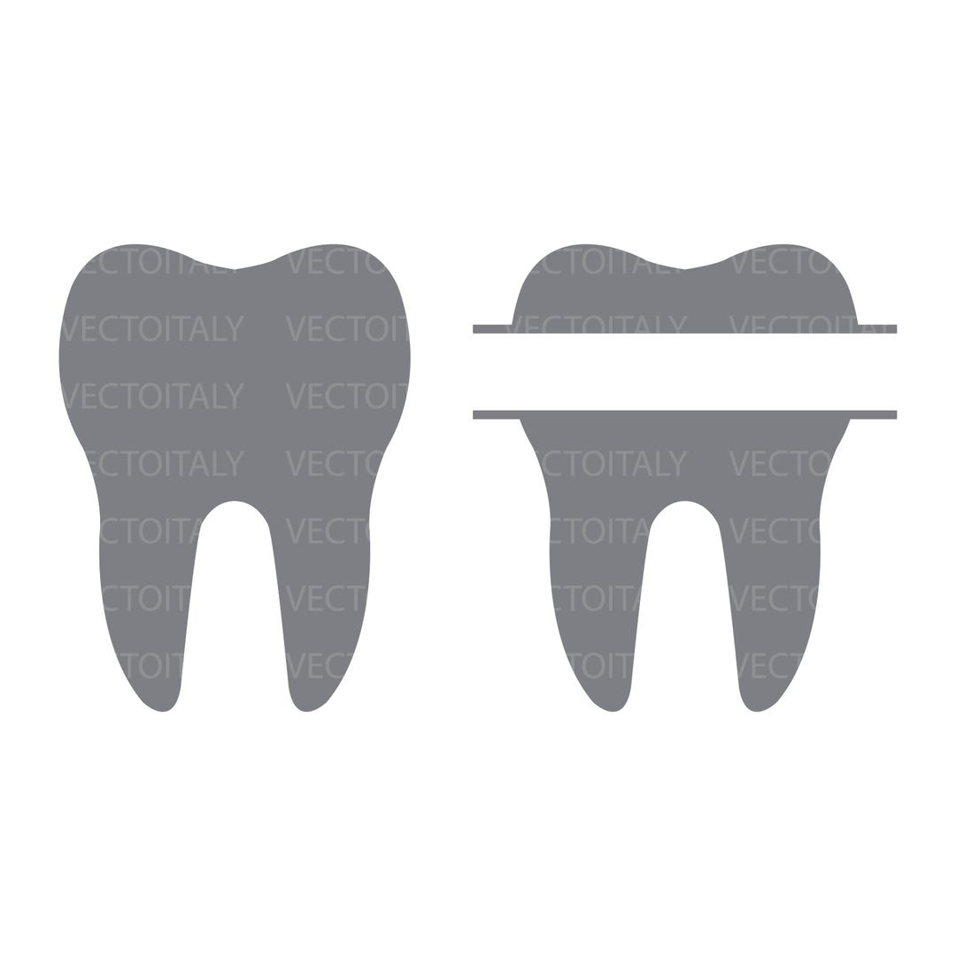 Tooth SVG, Tooth Name Frame SVG, Monogram Frame Cut File, Digital ...