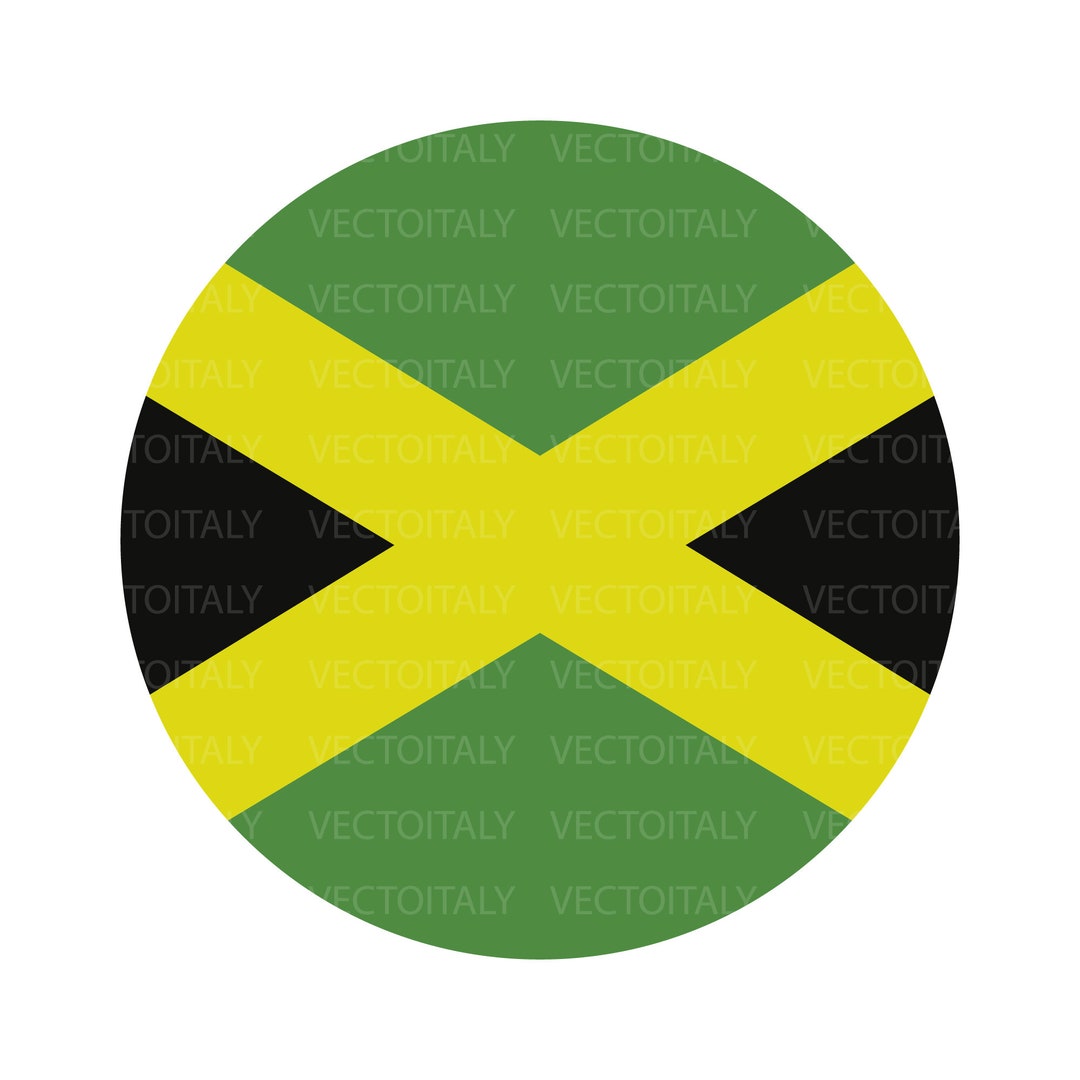 Jamaica Flag Circle SVG, Jamaica Flag Cut File, Jamaica PDF, Jamaican ...