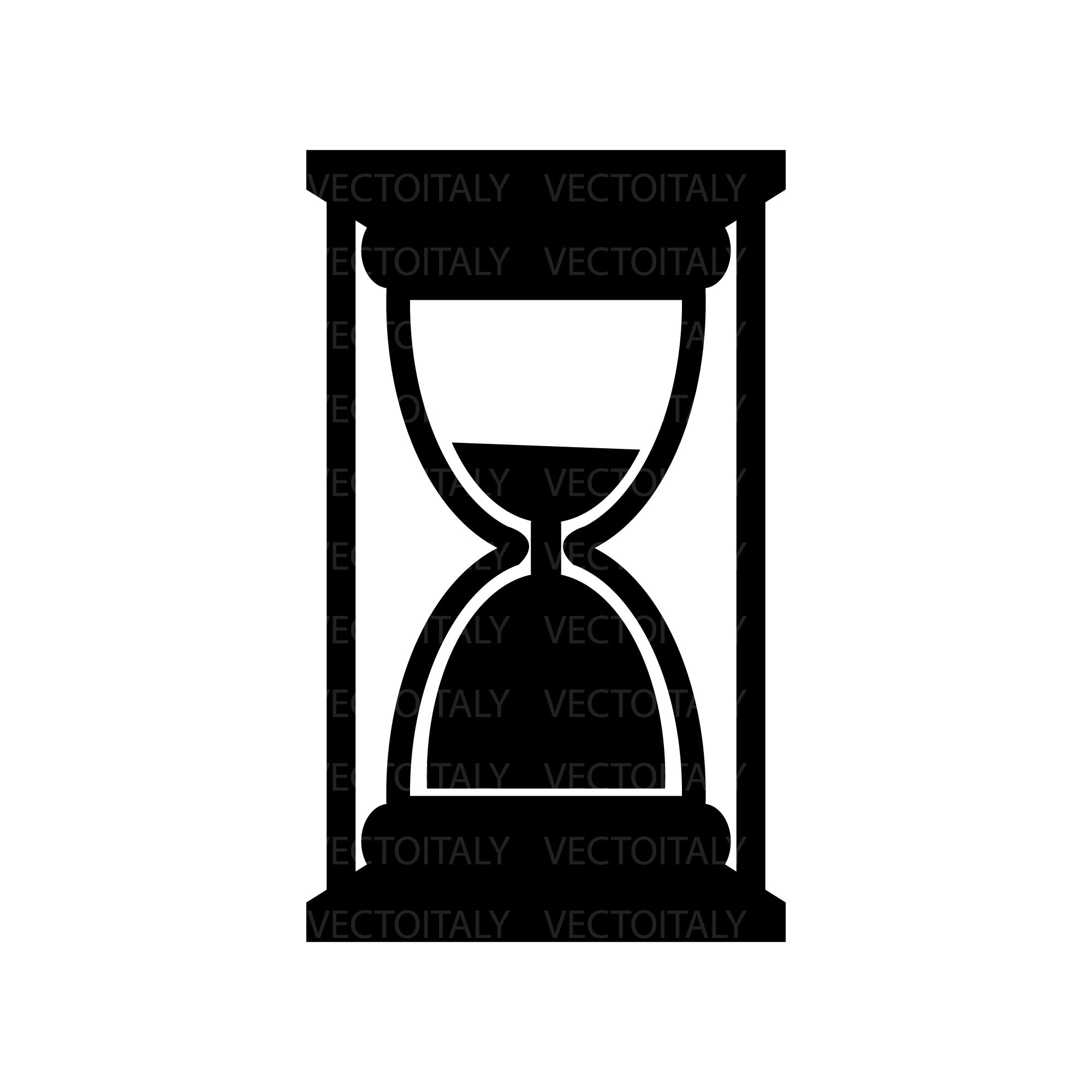 Sand Hourglass, Cut Files for Cricut, Clip Art Silhouette eps, Svg, Pdf ...