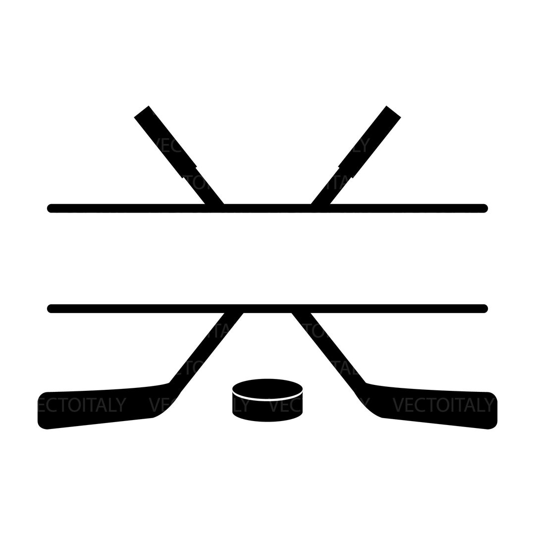 Hockey Sticks Monogram Svg, Hockey Split Name Frame Svg. Vector Cut ...