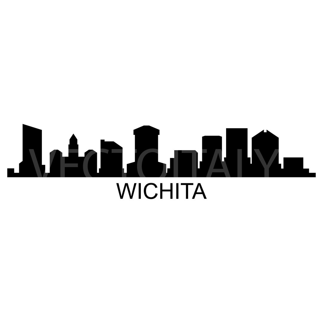 Skyline Wichita Illustrated in Vector and Available in SVG, PDF, Eps ...