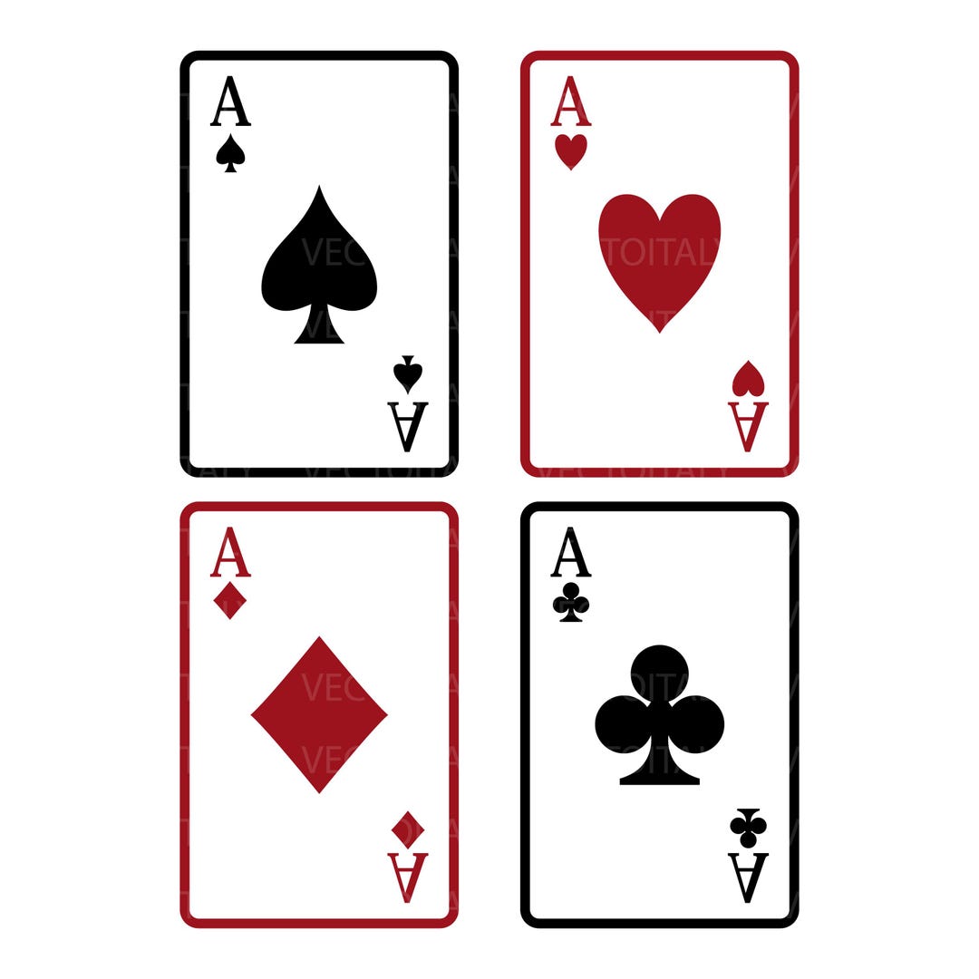 Ace of Hearts SVG, Ace of Spades SVG, Ace of Diamonds SVG, Ace of Clubs Svg Jpg Eps Pdf Png ...