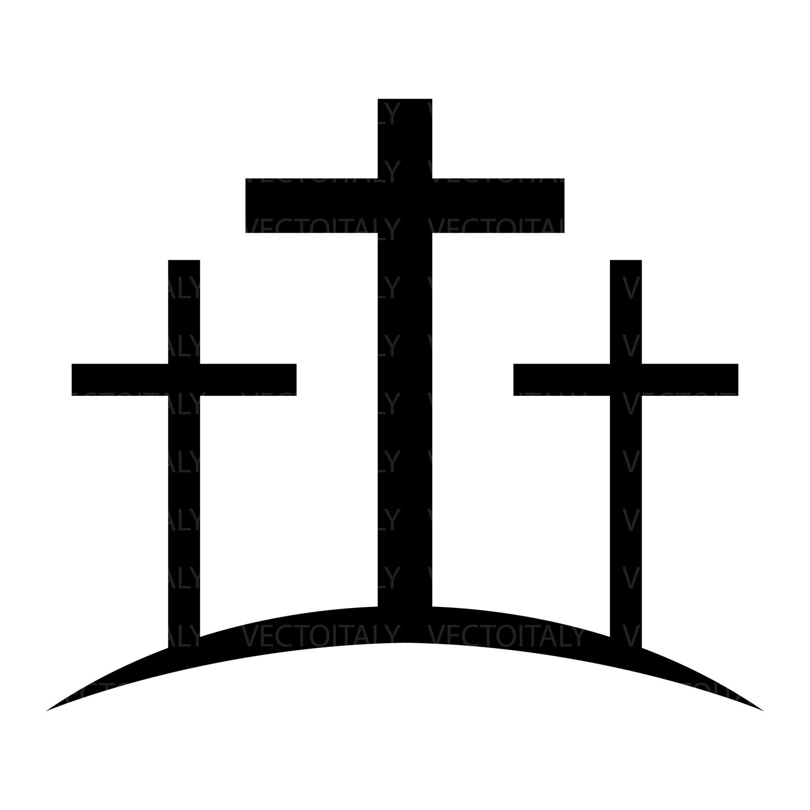 Three Crosses SVG Cut File: Calvary Christian Design (digital Download ...