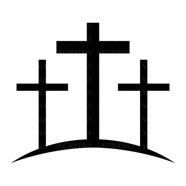 Three Crosses SVG Cut File: Calvary Christian Design (digital Download ...