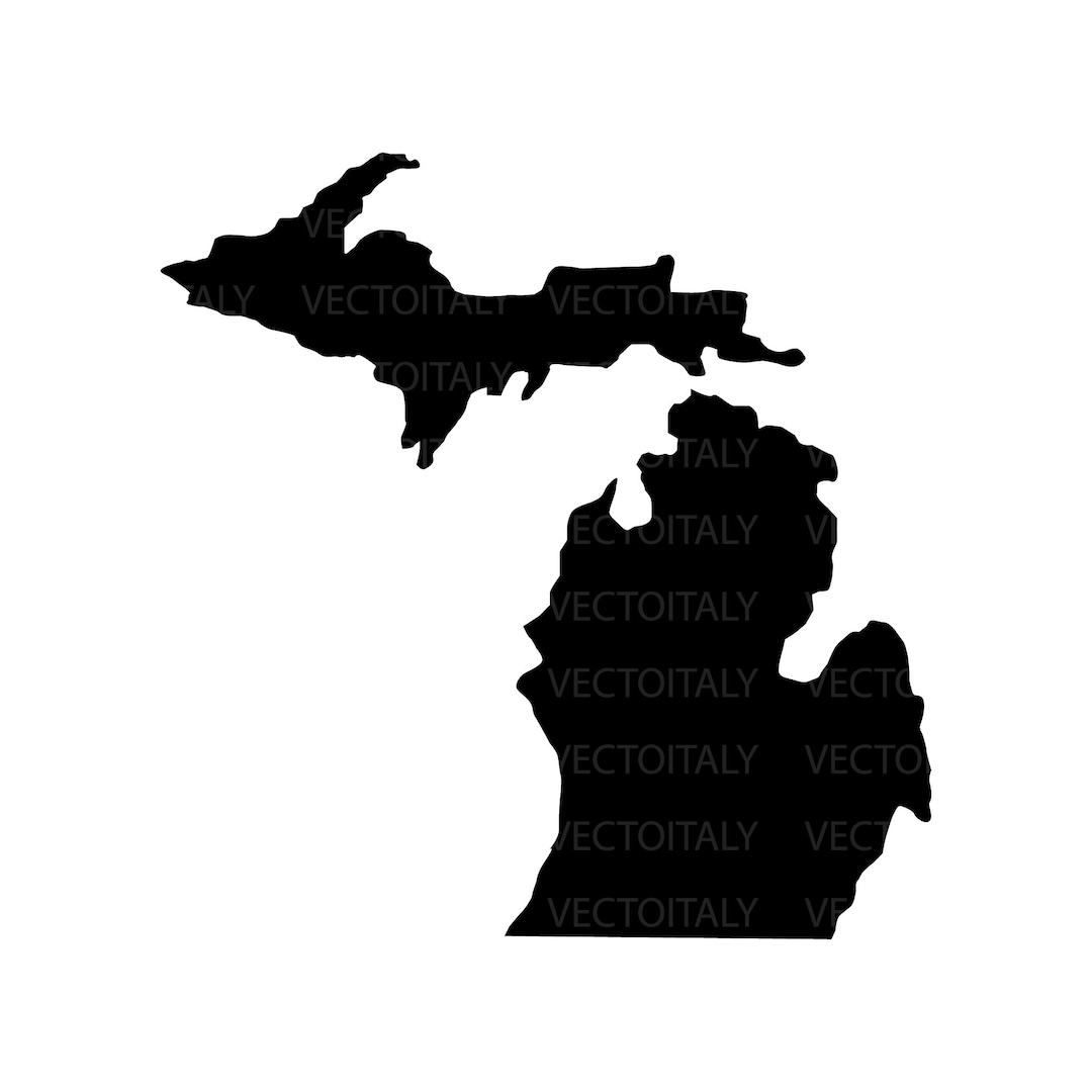 Michigan State SVG Files, Michigan Silhouette Cut Files, United States ...